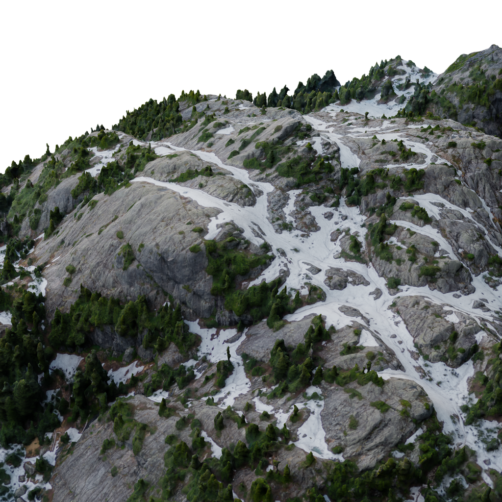 Rocky Mountain Terrain Photoscan | Terrains models | BlenderKit