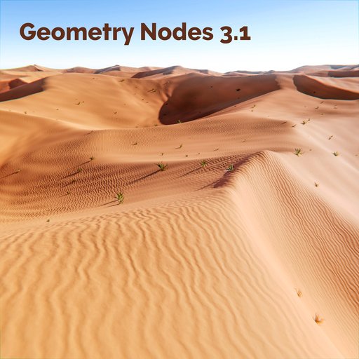 BlenderKit | Download the Desert Landscape with Dunes scene