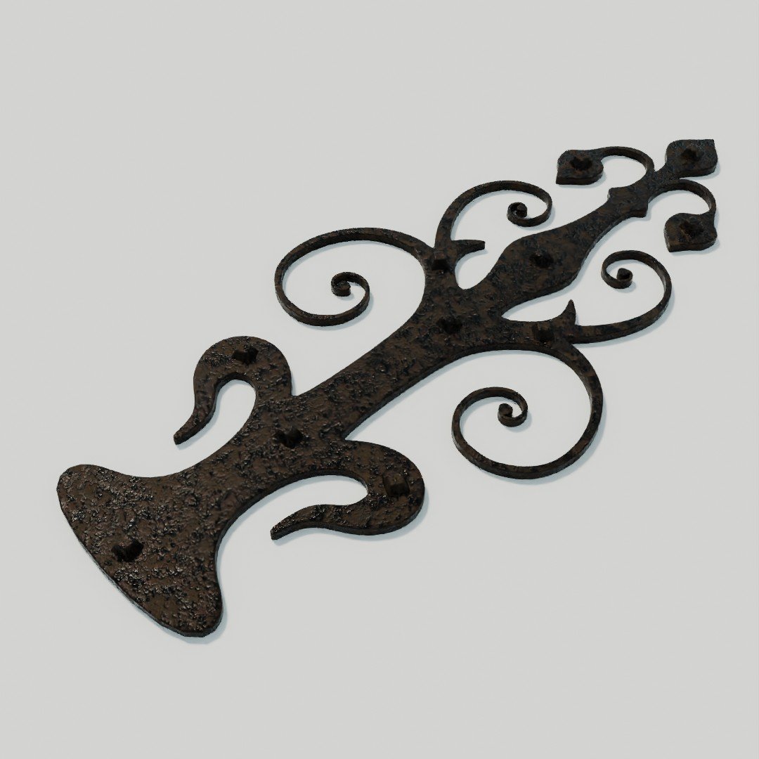 Cast Iron Hinge | Doors models | BlenderKit