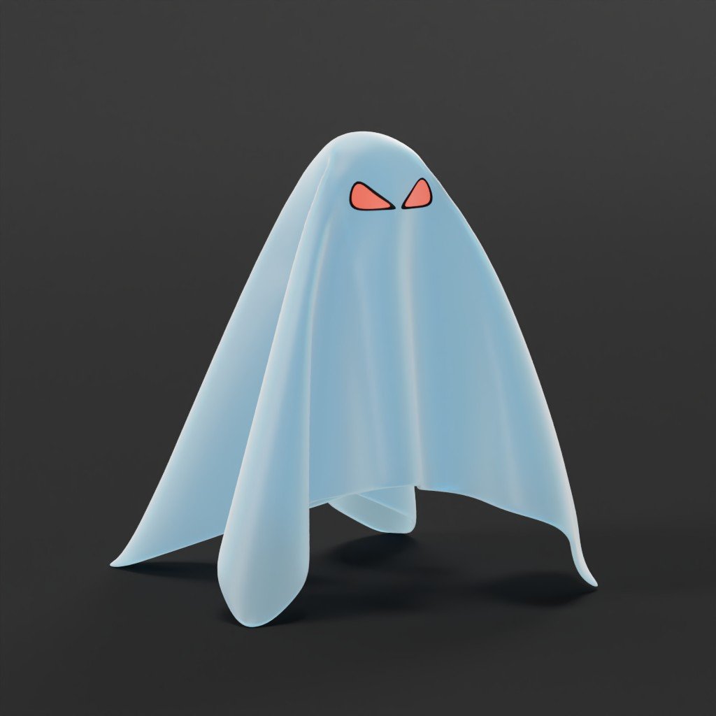 Translucent Fabric Ghost Halloween | Monsters & Creatures models ...