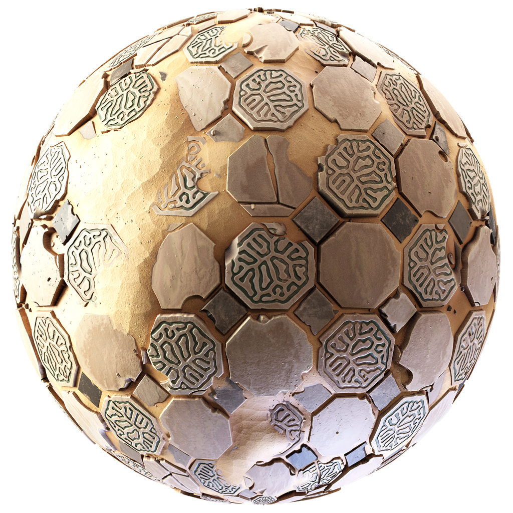Stylized Desert Tiles | FREE tiles materials | BlenderKit