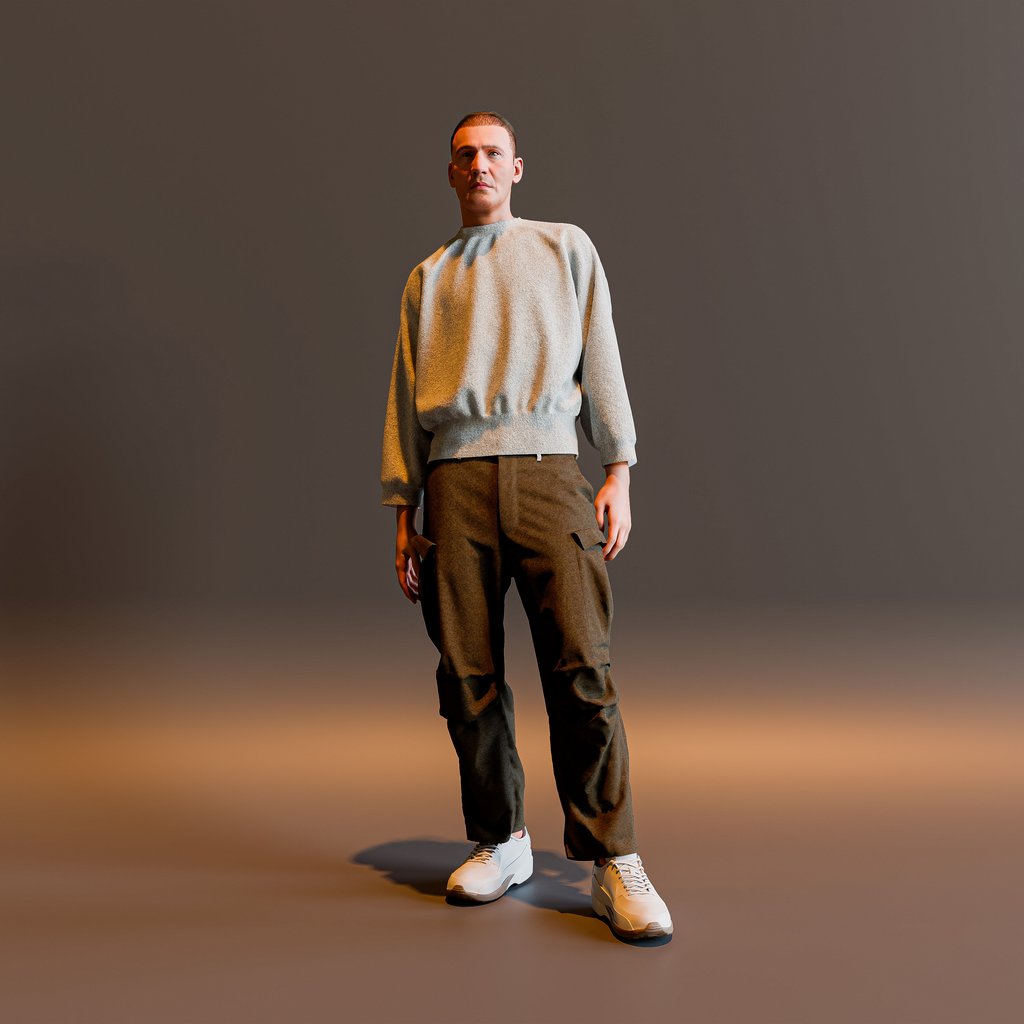 Male Idle Animation Cloth Simulation | Men models | BlenderKit