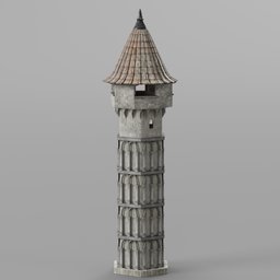 BlenderKit | Download the High Hexagonal Tower model