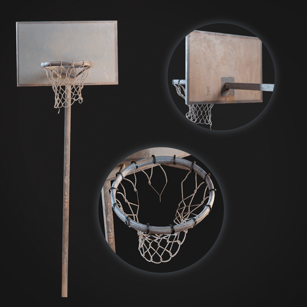 An old basketball hoop | Sport models | BlenderKit