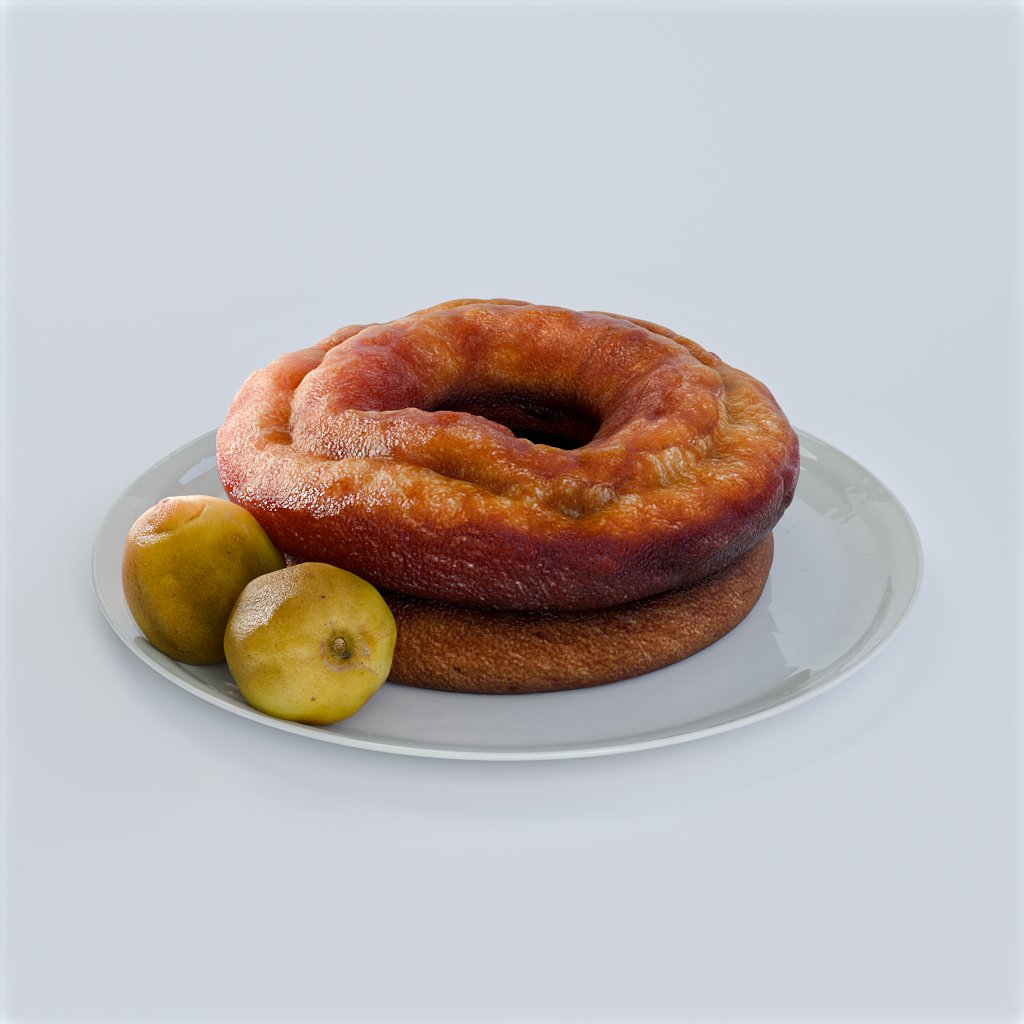 Lemon cake dessert | Sweets / Desserts models | BlenderKit