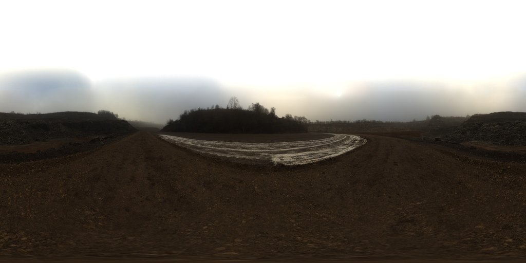 Foggy overcast quarry | Nature HDRis | BlenderKit