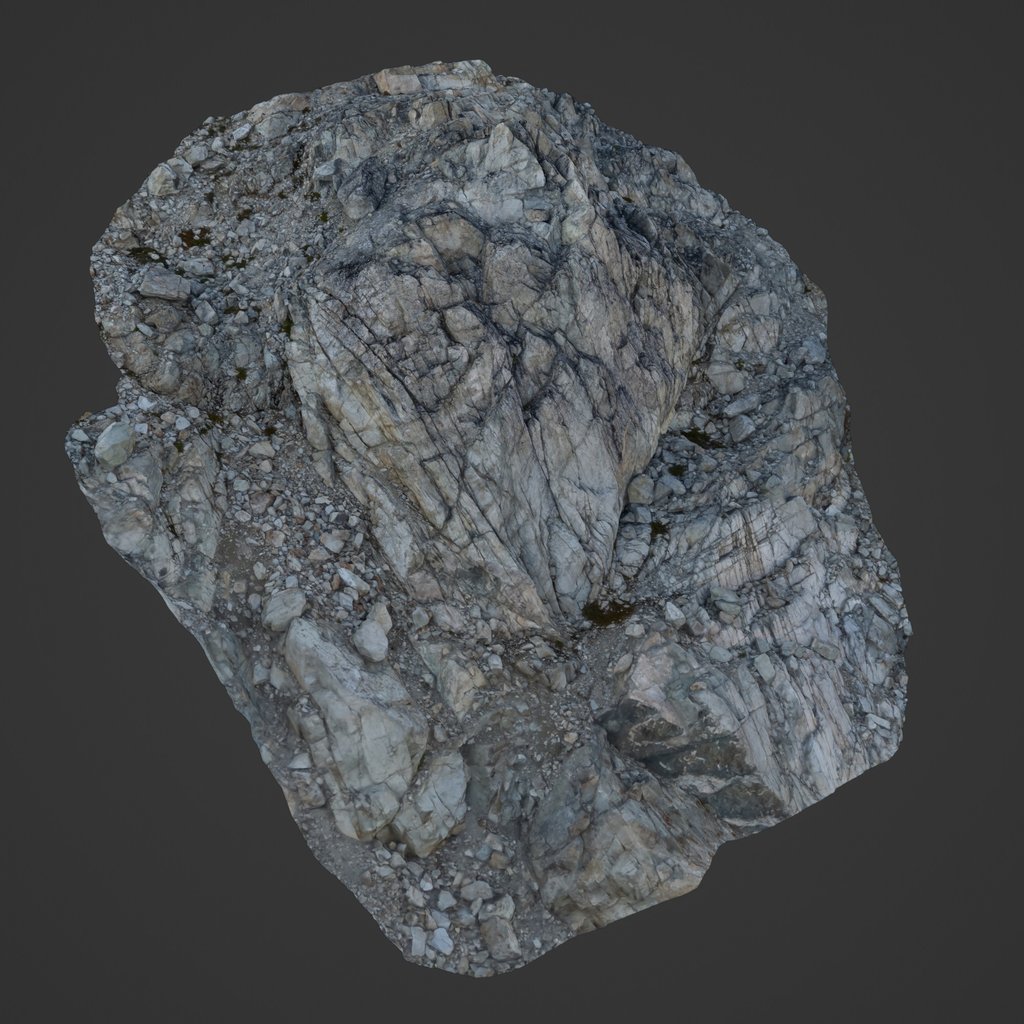 Rocky Boulder Mountain Outcrop Scan | Environment Elements models | BlenderKit
