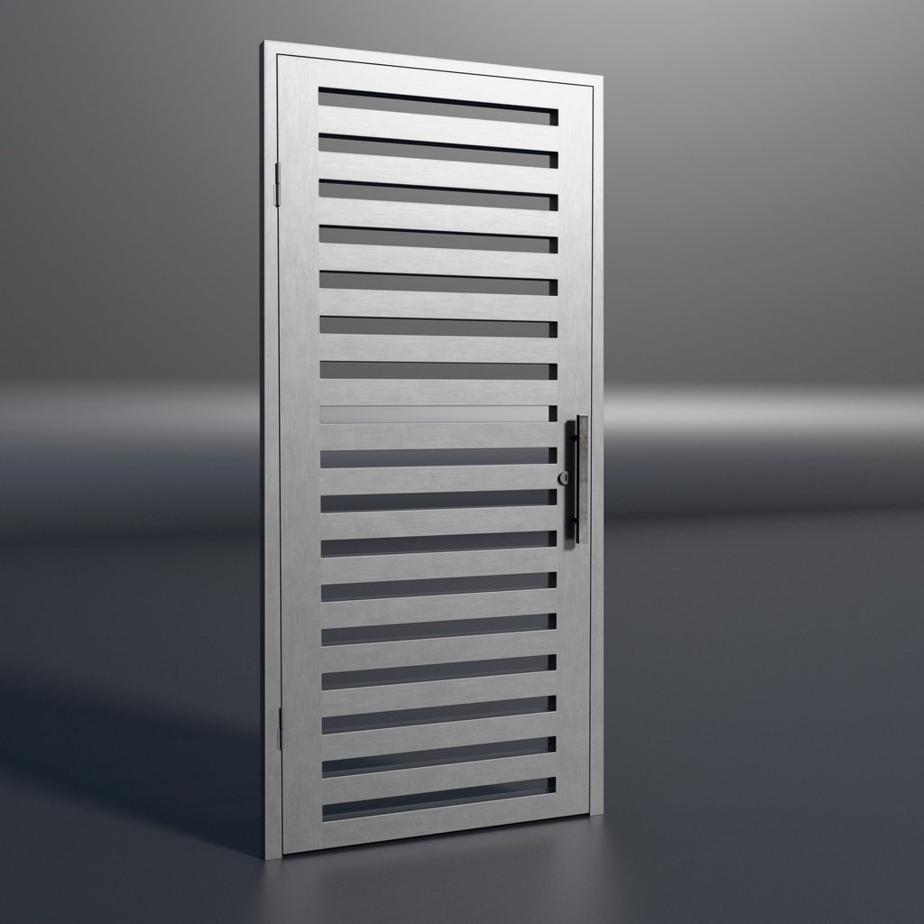 BlenderKit | Download the Modern Metal Door model