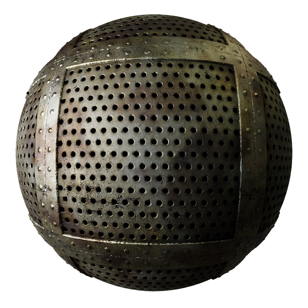 Metal Rivets Oiled Perforated | FREE metal materials | BlenderKit