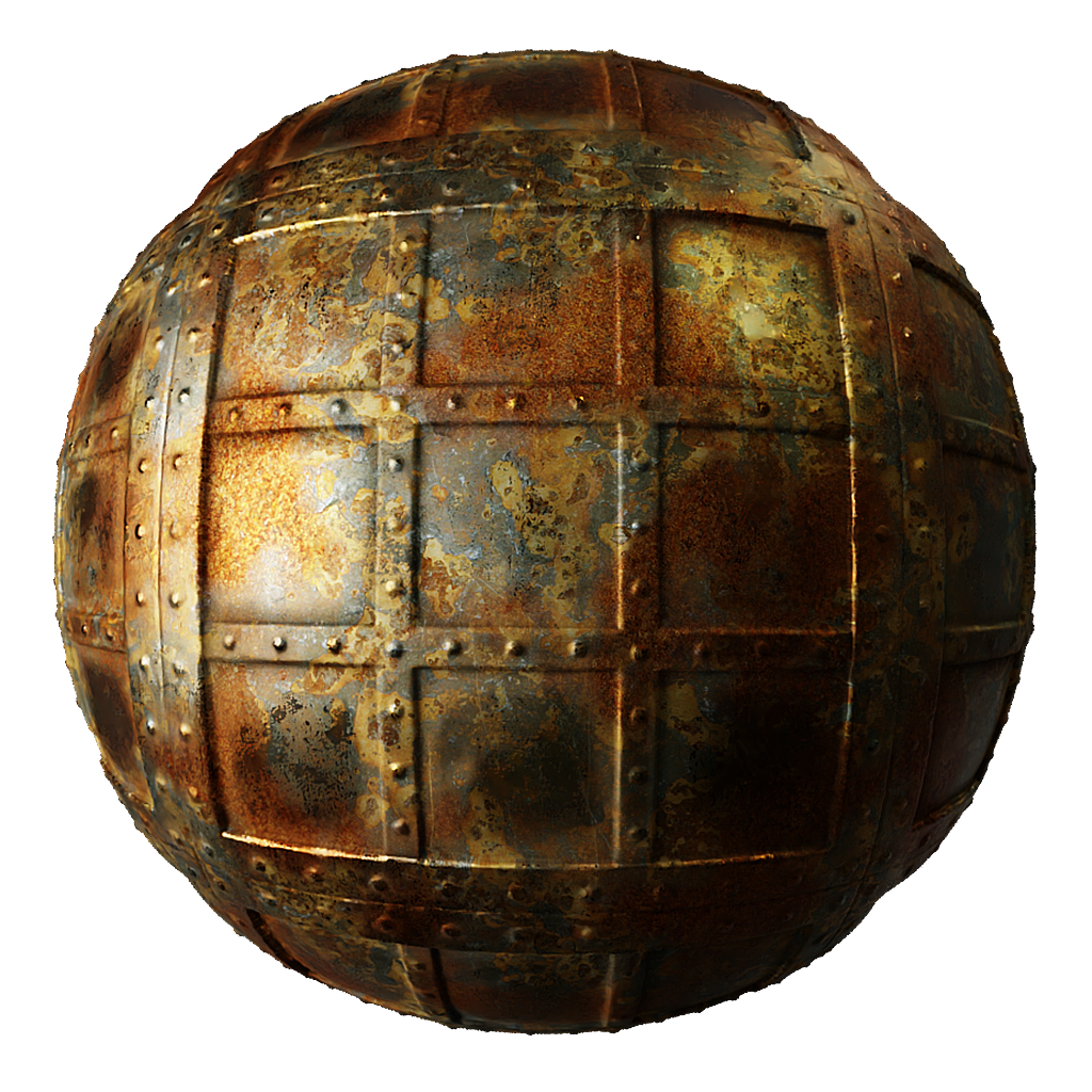 Metal Rivets Rust Panels | FREE metal materials | BlenderKit