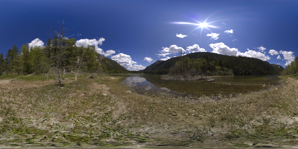 Lake in Canadian Nature Sunny | FREE Nature HDRis | BlenderKit
