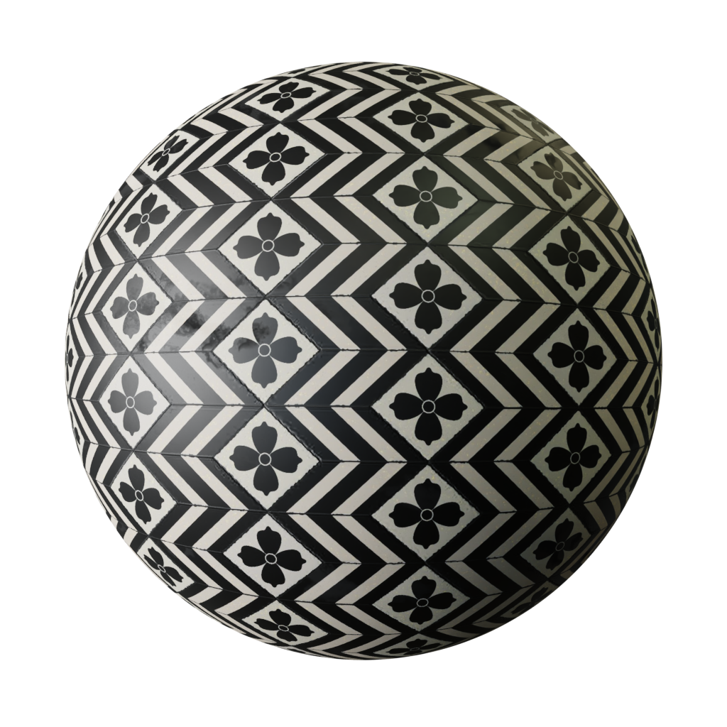 Zigzag pattern checker tile | FREE tiles materials | BlenderKit