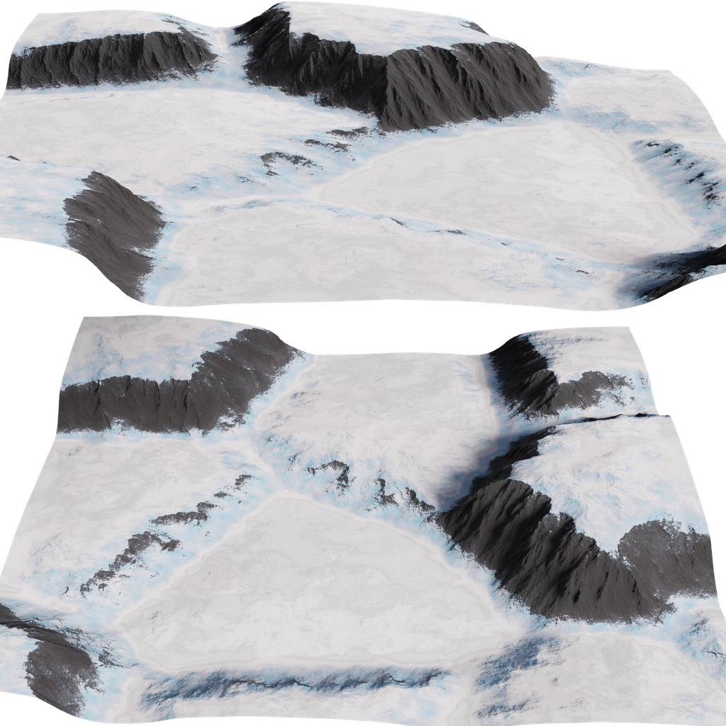 Snow Terrain | Terrains models | BlenderKit