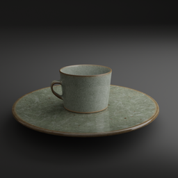 Cup saucer glazed | Tableware Sets models | BlenderKit