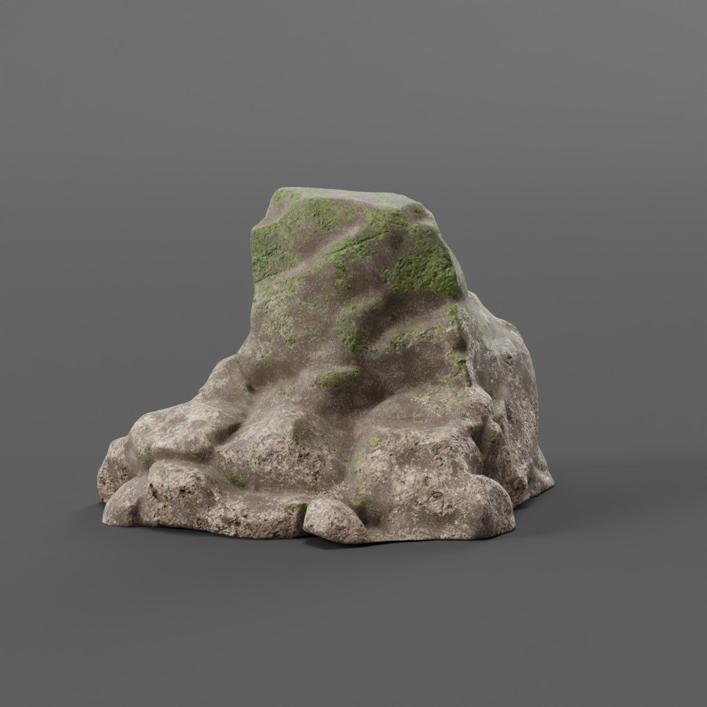 Mossy Rock | FREE Nature models | BlenderKit