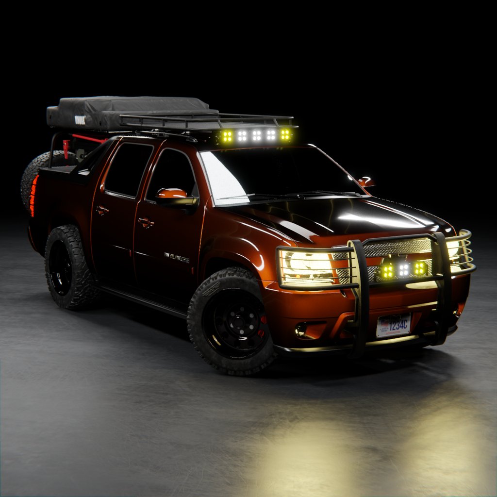 Chevrolet Avalanche camping edition | Modern Cars models | BlenderKit