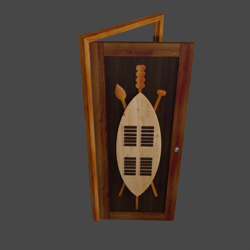 Zulu Shield Door | FREE Doors models | BlenderKit