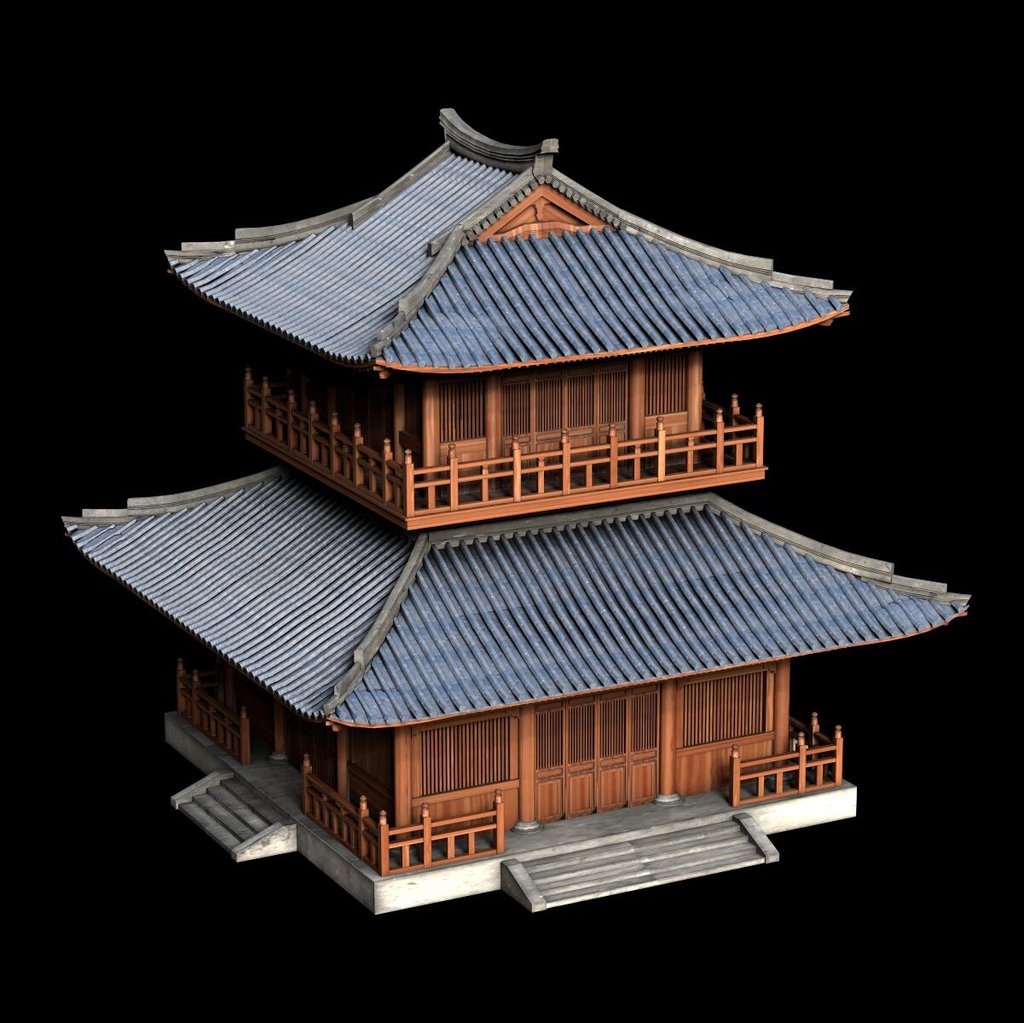 Chinese Temple | FREE Historic Buildings models | BlenderKit