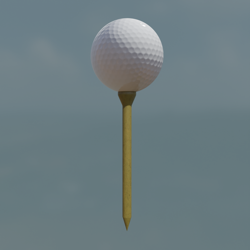 Golf Ball & Tee | FREE Sport models | BlenderKit