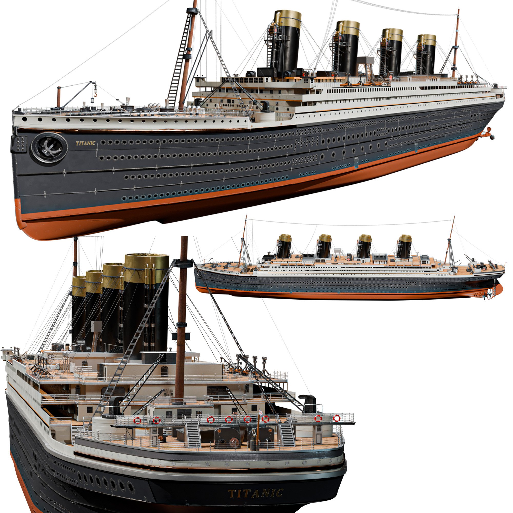 RMS TITANIC game ready | Ships models | BlenderKit
