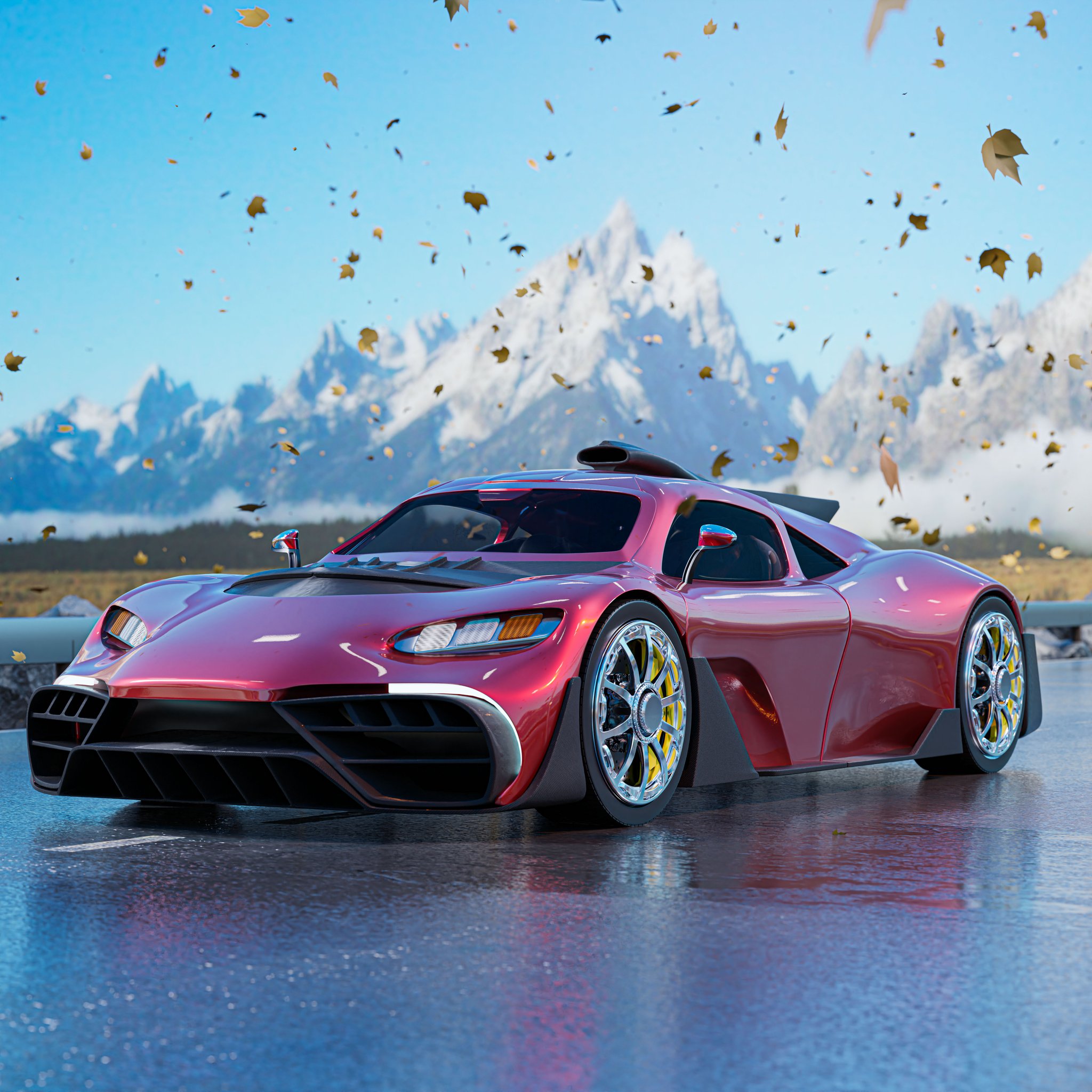 Mercedes benz AMG project one | Luxury Cars models | BlenderKit