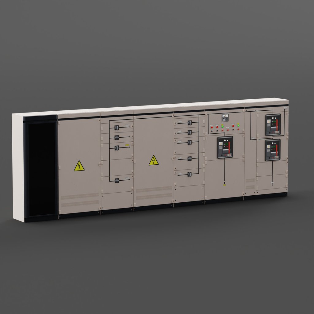 Electric box set | FREE Industrial models | BlenderKit