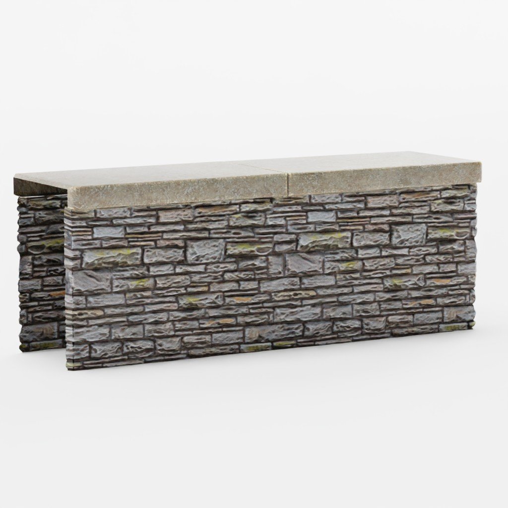 Slate Wall Section | Stone Panels models | BlenderKit