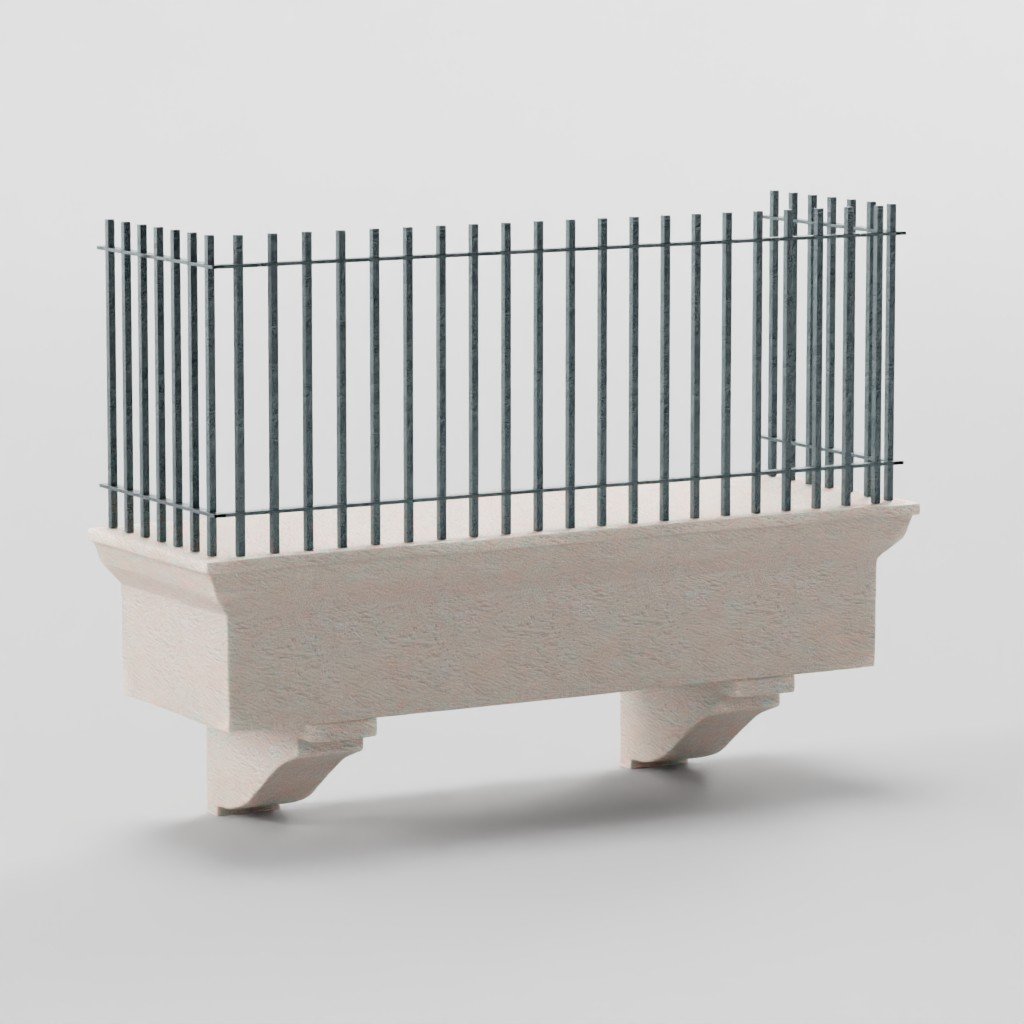 Balcony Railing or Grill | Windows models | BlenderKit