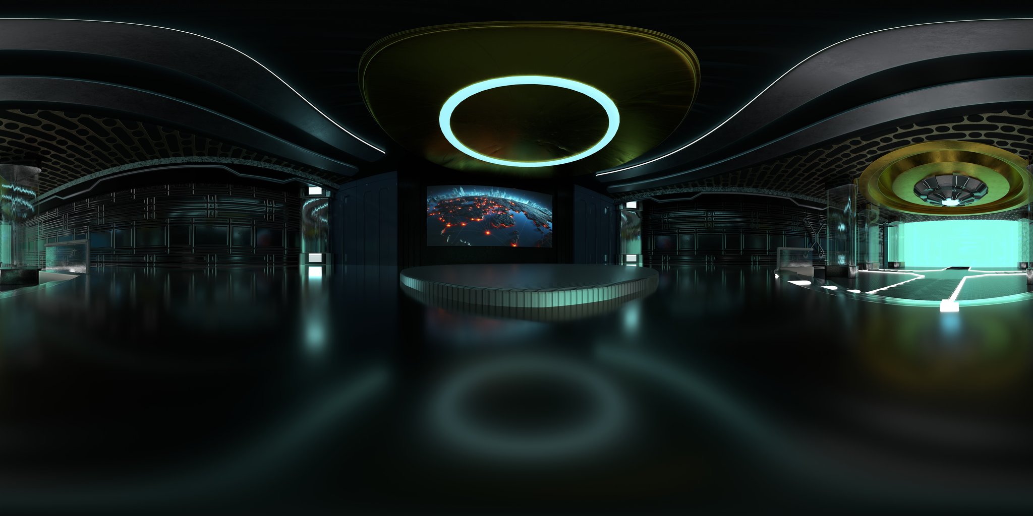 Futuristic Command Center | FREE Nighttime Environments HDRis | BlenderKit