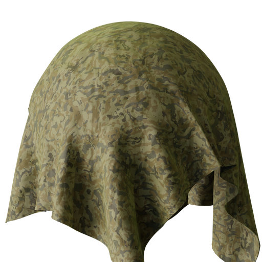 Procedural Camo Fabric Material | FREE fabric materials | BlenderKit