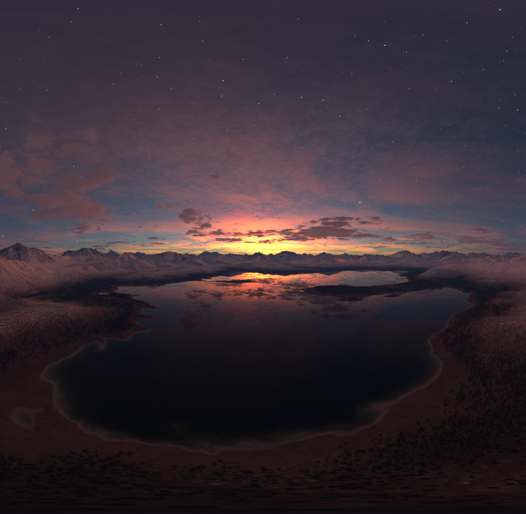 Night Sky with mountians HDRI | FREE Nighttime Environments HDRis ...