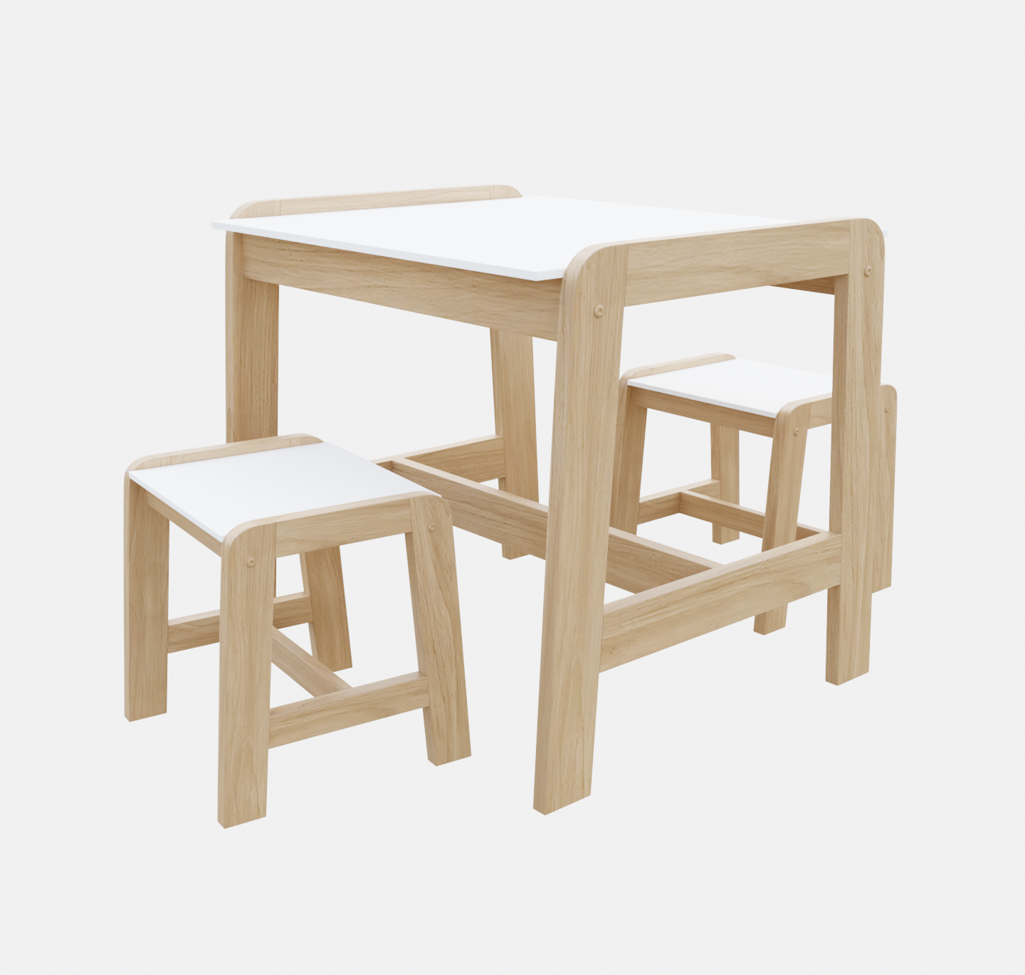 Kids table and stools | Kids Tables models | BlenderKit