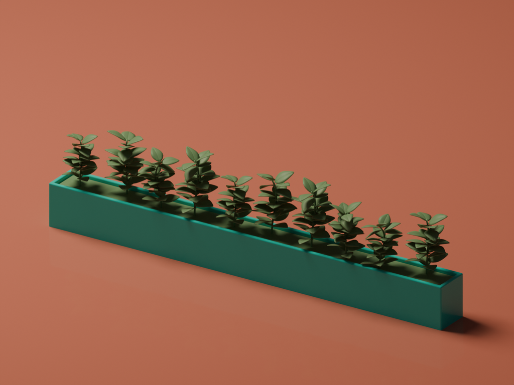 Large planter with plants | FREE Outdoor Plants models | BlenderKit