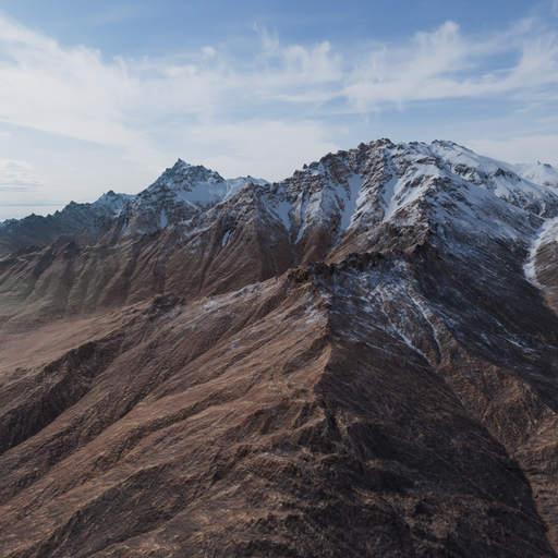Mountain Range Landscape Terrain | Terrains models | BlenderKit