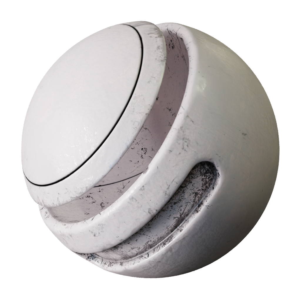 Edge Wear White | FREE metal materials | BlenderKit