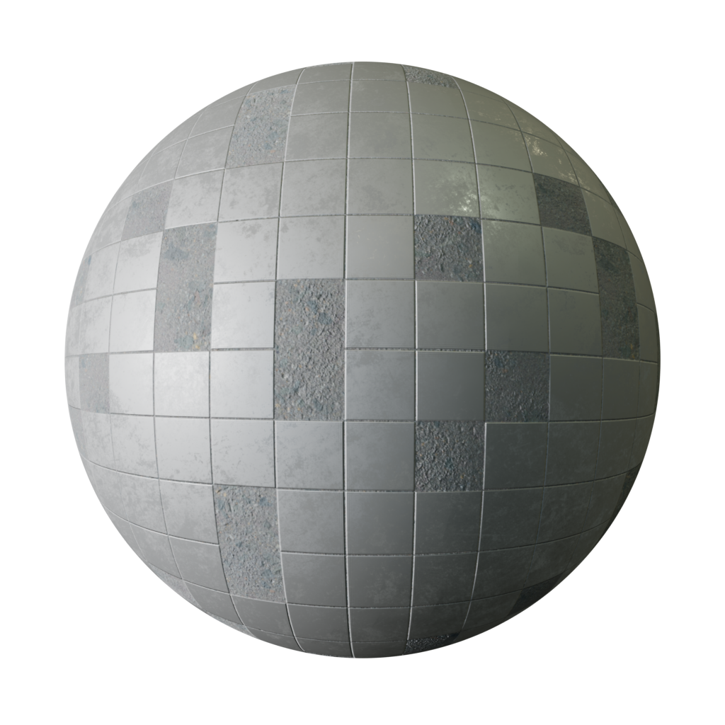 Pbr material of white and silver broken tiles new tiles | FREE tiles ...