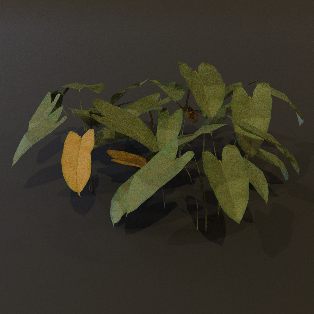 Ground Cover Broad Leaves Med | Outdoor Plants models | BlenderKit