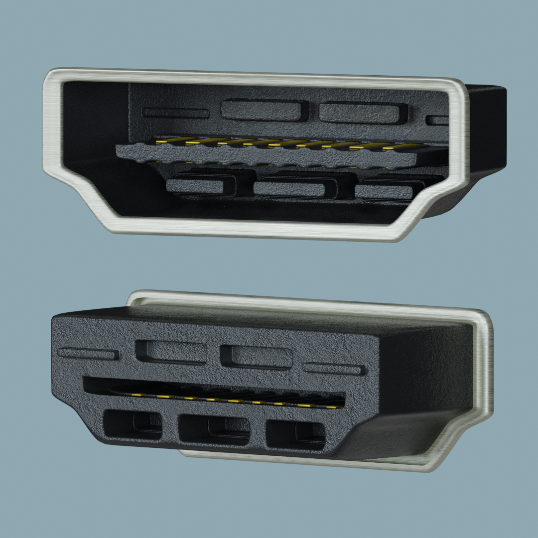HDMI port Female PL | FREE Industrial parts models | BlenderKit