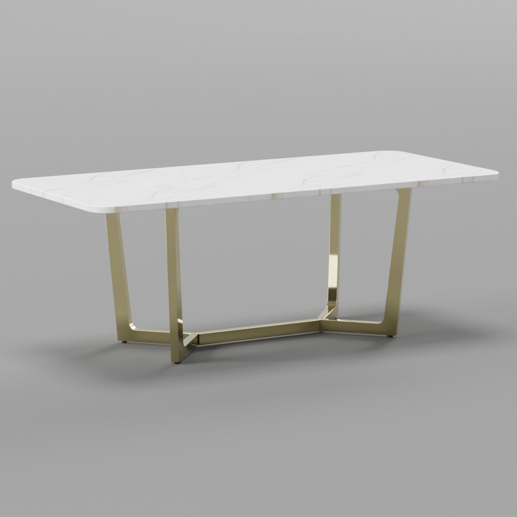 Dalton Dining Table | FREE Tables models | BlenderKit