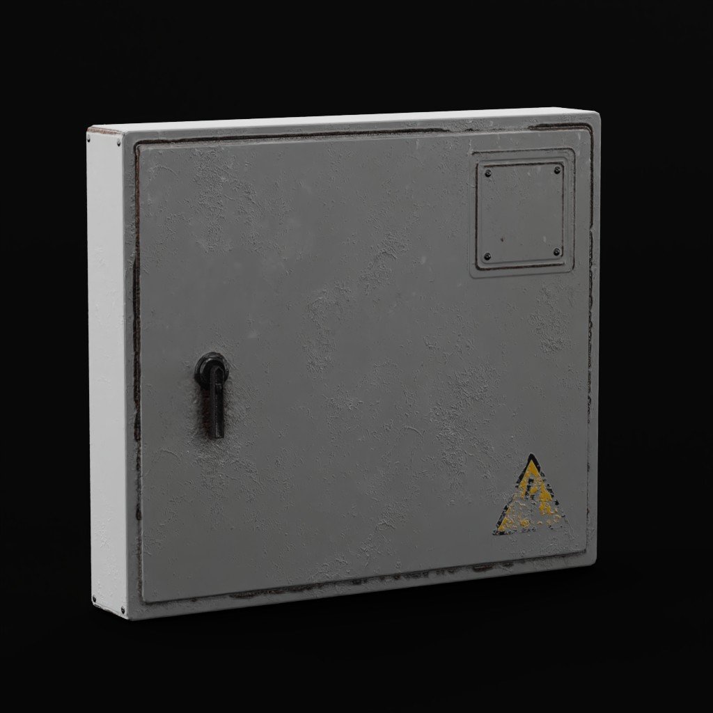 Electrical Wall Mounted Panel | FREE Industrial Machinery models | BlenderKit