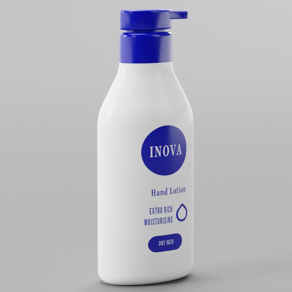 Hand Lotion Blue Label White Bottle | Bathroom Accessories models ...
