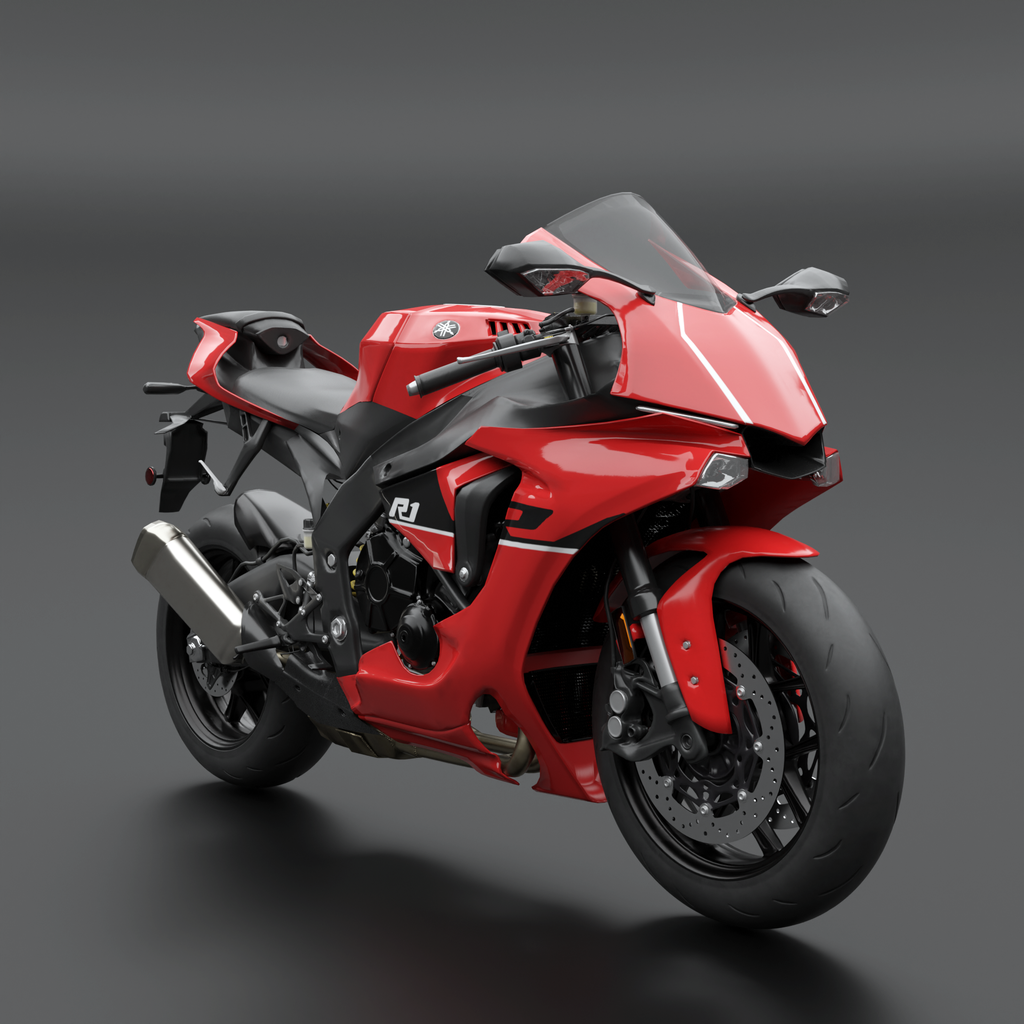 Yamaha R1 SuperSport - Red & Black | Race Motocycles 3D Models models ...
