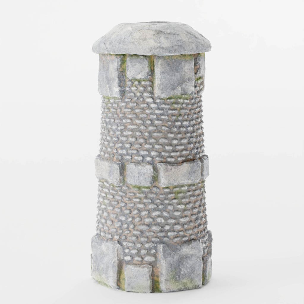 Stone Pillar - Rustic low-poly model | Exterior Elements models ...