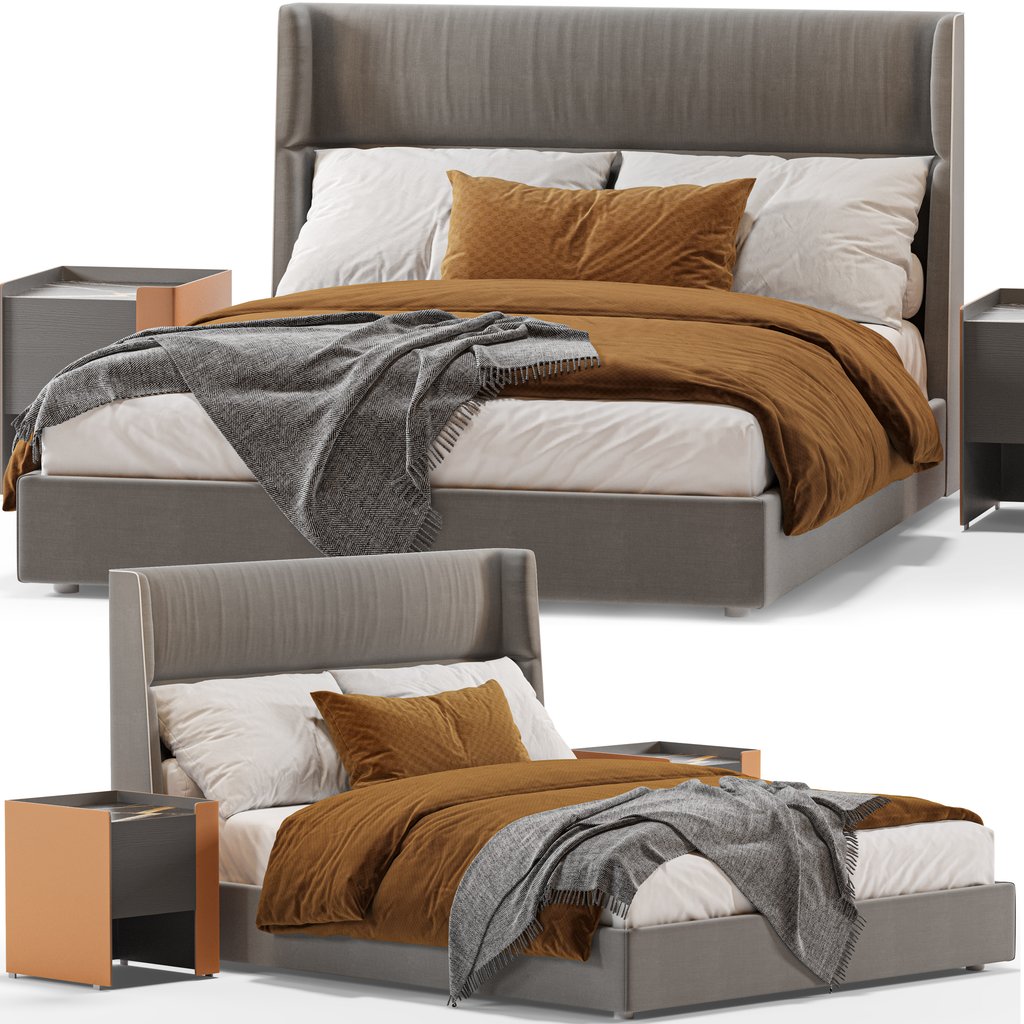 Bed Chloe Poliform | Beds models | BlenderKit