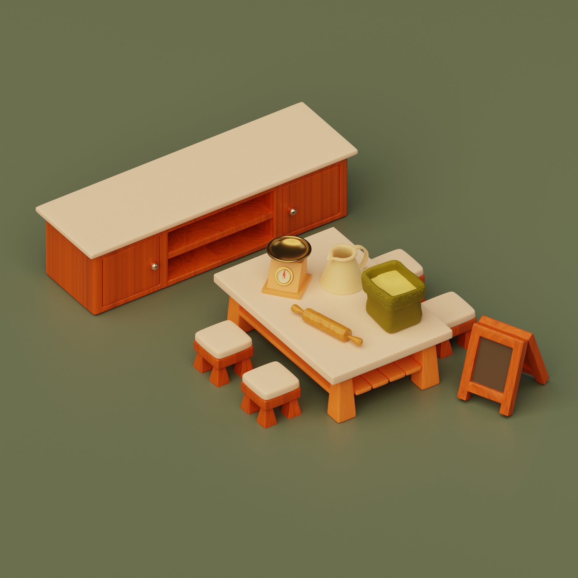 Assets | FREE Decoration Sets models | BlenderKit