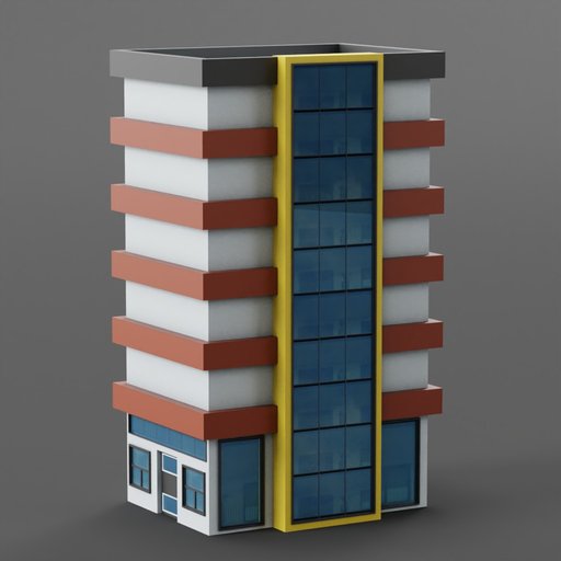 Low poly building | FREE Buildings models | BlenderKit
