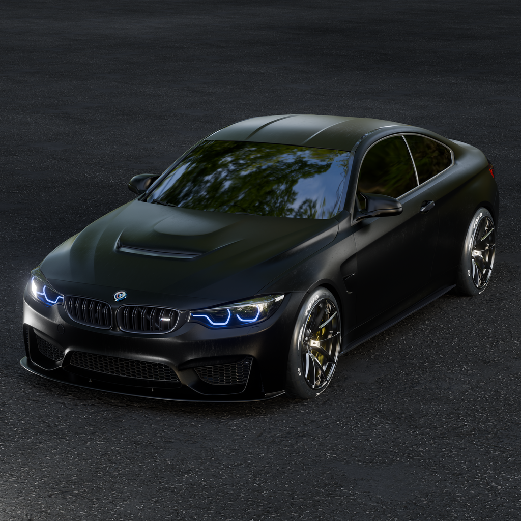BMW M4 F82 CS Black Matte Supercar | Luxury Cars models | BlenderKit