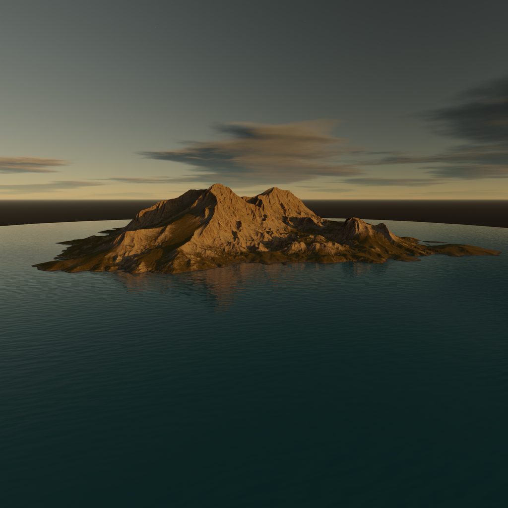 Island Landscape Terrain 2 | FREE Terrains models | BlenderKit