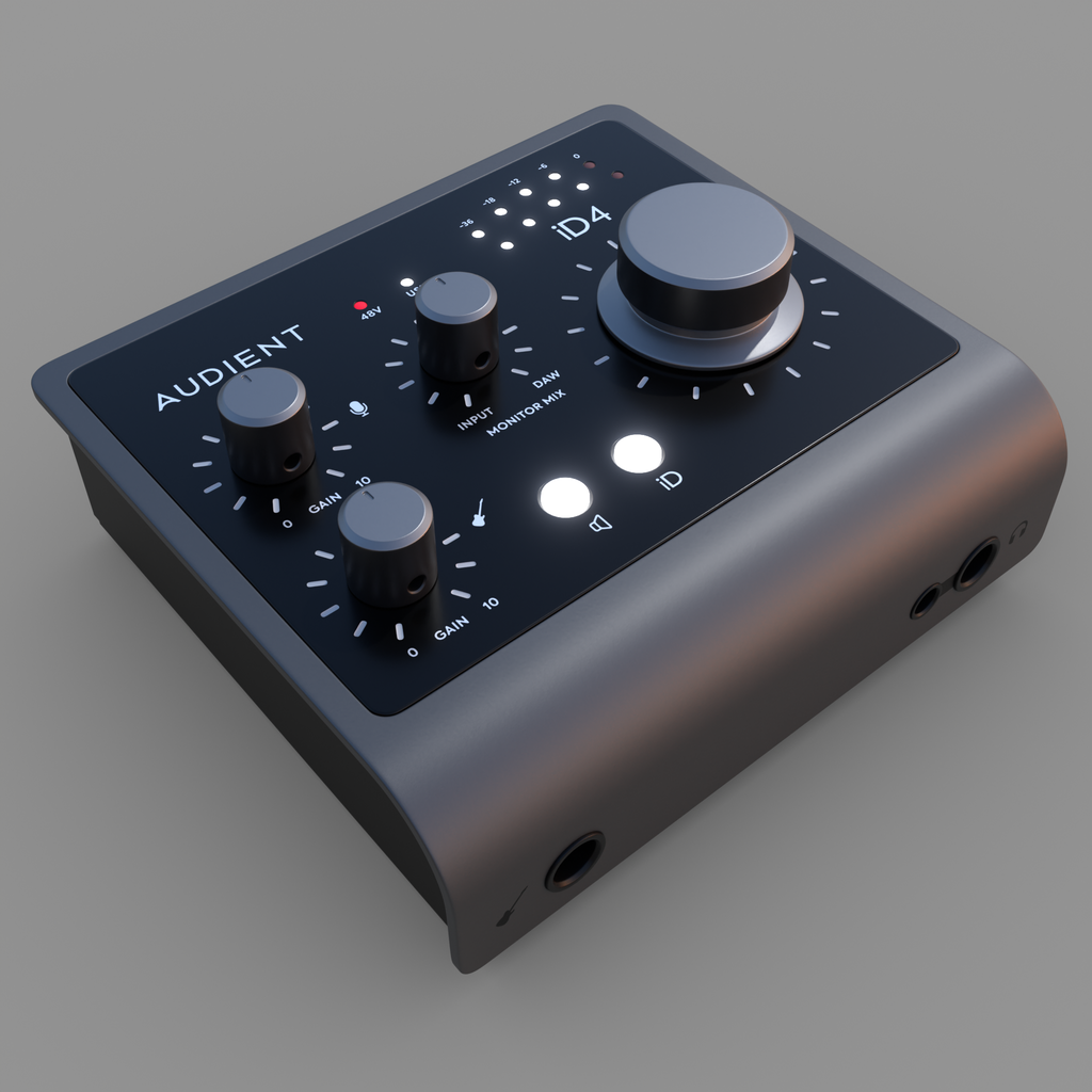 Audient iD4 MKII | Audio Devices models | BlenderKit