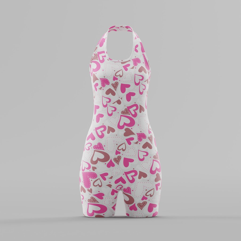 The Sweetheart Collage Romper | Women Clothing models | BlenderKit